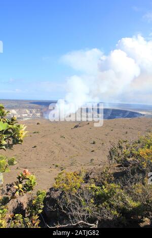 Kilauea Active Volcano on Big Island, Hawaii Stock Photo - Alamy
