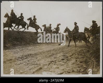 The British Western Front Description: Cavalry crossing a temporary ...