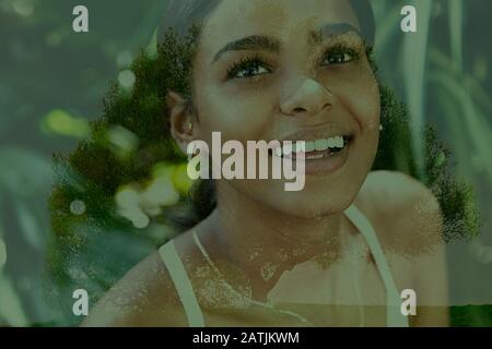 sensual woman fused with nature Stock Photo - Alamy