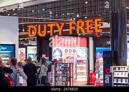 Istanbul, Turkey, Duty Free Shop in Ataturk International Airport Stock ...