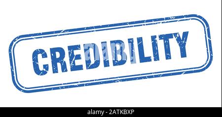 credibility square stamp. credibility grunge sign set Stock Vector ...