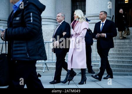Lev Parnas and his wife Svetlana Parnas exit the Thurgood Marshall ...