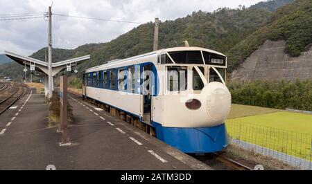 A Shikoku Railway Company (JR Shikoku) Tetsudo Hobby Train rail car at ...