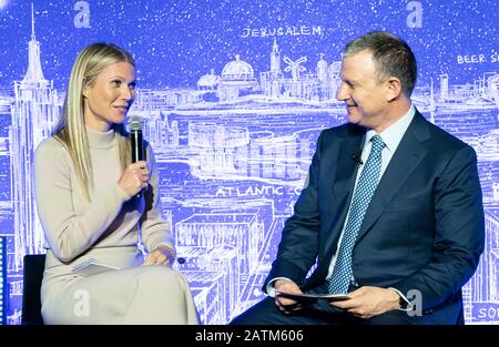 Gwyneth Paltrow and Erel Margalit participate in discussion during ...