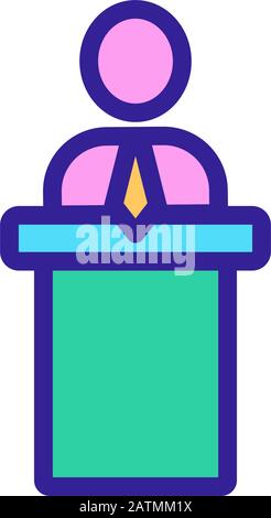 speech of the deputy icon vector. Isolated contour symbol illustration ...
