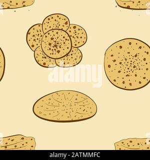 Colored drawing of Appam bread. Vector illustration of Varies widely ...