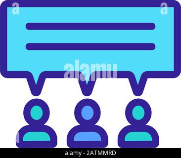 unanimous opinion icon vector. Isolated contour symbol illustration ...