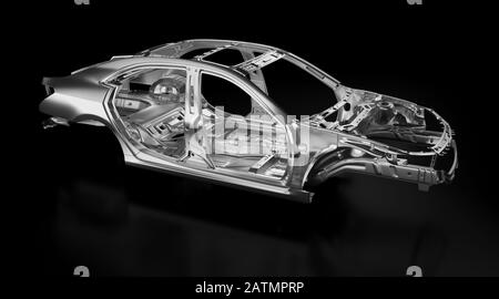 Car 3D model body structure, wire model Stock Photo - Alamy
