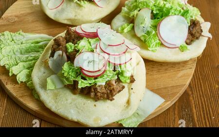 Sopitos, thick corn tortillas , traditional snack Mexican cuisine, meal ...