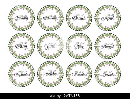 Calligraphy words for calendars and organizers. Calligraphy words for ...
