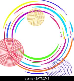 Colored circles, lines and dots Stock Vector Image & Art - Alamy