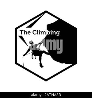 Man help climbing mountain icon. Simple illustration of man help ...