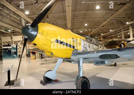 Front of German Messerschmitt Bf 109 fighter aircraft Stock Photo - Alamy