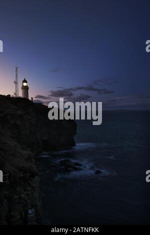 Noss Head Lighthouse near Wick in the Scottish Highlands, UK Stock ...