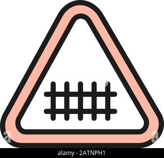 Railroad Crossing Ahead sign isolated on transparent background ...