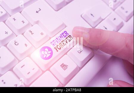 Conceptual hand writing showing Spinner Forever. Concept meaning stress ...