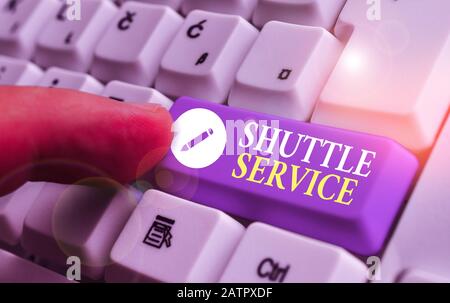Conceptual hand writing showing Shuttle Service. Business photo ...