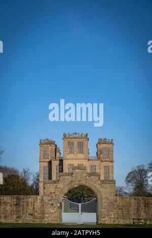 Hardwick Hall - an Elizabethan house built by Bess of Hardwick in the ...