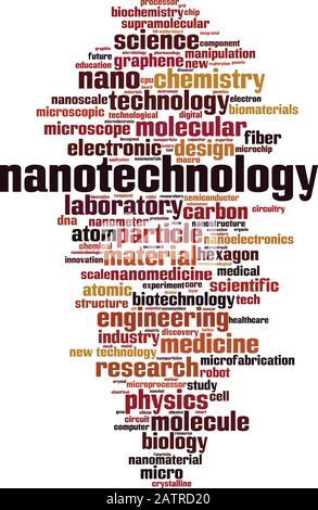 Nanotechnology word cloud concept. Collage made of words about ...