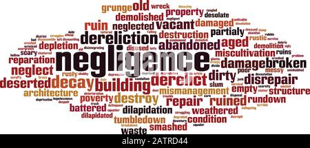 Negligence word cloud concept. Collage made of words about negligence ...
