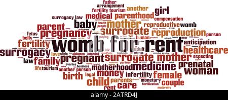 Surrogate mother word cloud concept. Collage made of words about ...