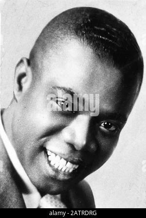 LOUIS ARMSTRONG (1901-1971) Promotional photo of American jazz musician ...