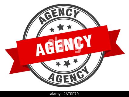 agency label. agencyround band sign. agency stamp Stock Vector Image ...