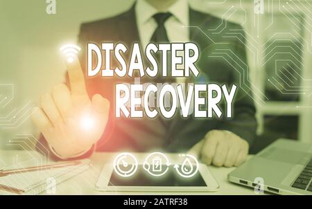 Handwriting text Disaster Recovery. Conceptual photo helping showing ...
