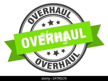 overhaul label. overhaulround band sign. overhaul stamp Stock Vector ...