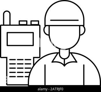 soldier military force with radio communicator Stock Vector Image & Art ...