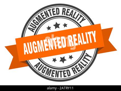 augmented reality label. augmented realityround band sign. augmented ...