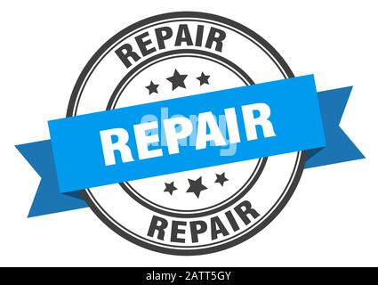 repair label. repairround band sign. repair stamp Stock Vector Image ...