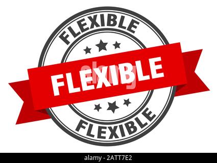 flexible label. flexibleround band sign. flexible stamp Stock Vector ...