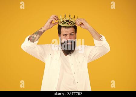 big boss. Egoist selfish man. Narcissistic person. Superiority complex ...