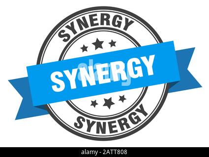 synergy label. synergyround band sign. synergy stamp Stock Vector Image ...