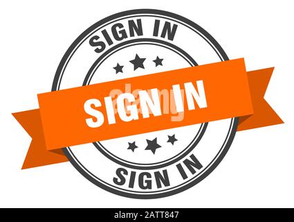 sign in label. sign inround band sign. sign in stamp Stock Vector Image ...