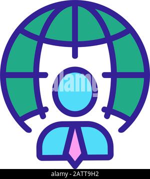 affiliated business icon vector. Isolated contour symbol illustration ...