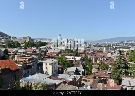 Tbilisi: Millennium Hotel, panoramic view from Sololaki Hill (Georgia ...
