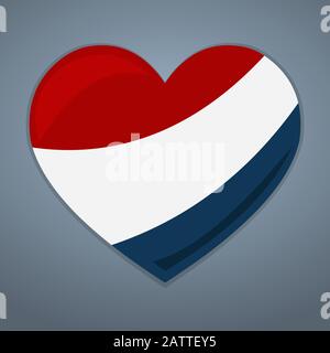Netherlands heart flag badge. Netherlands logo with grunge texture ...