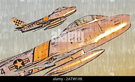 The North American F-86 Sabre, sometimes called the Sabrejet, is a ...