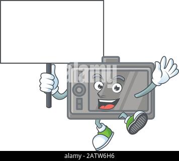 screen electronic whiteboard cartoon vector illustration Stock Vector ...