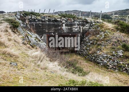 Fjell Fortress. German bunker structure from WWII period. The fortress ...