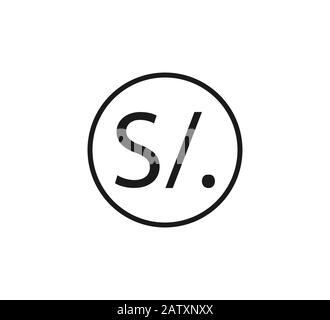 Peruvian sol icon. Vector illustration, flat design Stock Vector Image ...