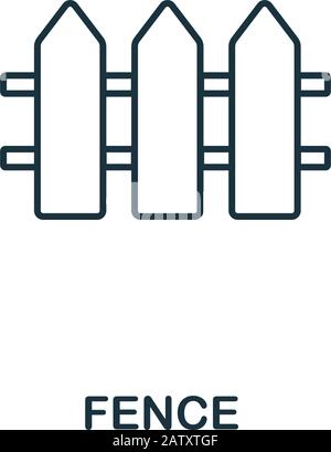 Country fence icon. Simple illustration of country fence vector icon ...