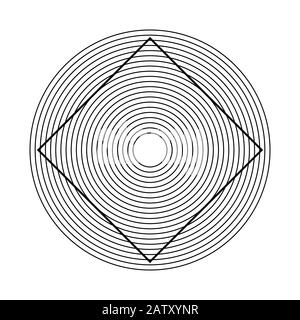 Ehrenstein geometric optical illusion. Vector illustration Stock Vector ...