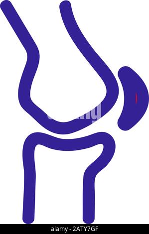 stretching tendon icon vector. Isolated contour symbol illustration ...