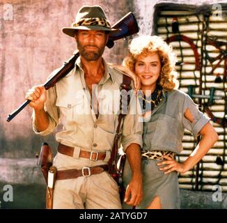 RICHARD CHAMBERLAIN, SHARON STONE, KING SOLOMON'S MINES, 1985 Stock ...