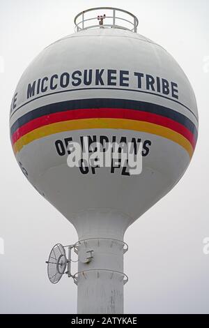 MICCOSUKEE, FL -28 JAN 2020- View of the Miccosukee Tribe of Indians of ...