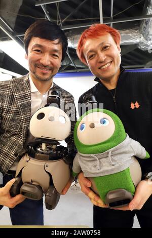 Lovot companion robots are on display at the Groove X booth during CES ...