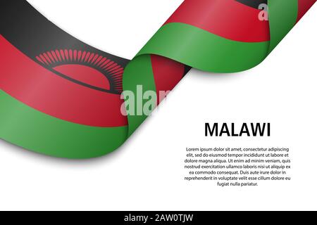 Malawi Independence Day Patriotic Design. Balloons in Malawian National ...